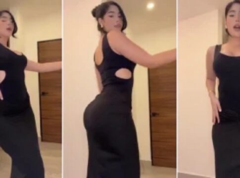 Daniela Reyes deslumbra en las Redes Sociales con un baile sensual en ajustado vestido negro ...