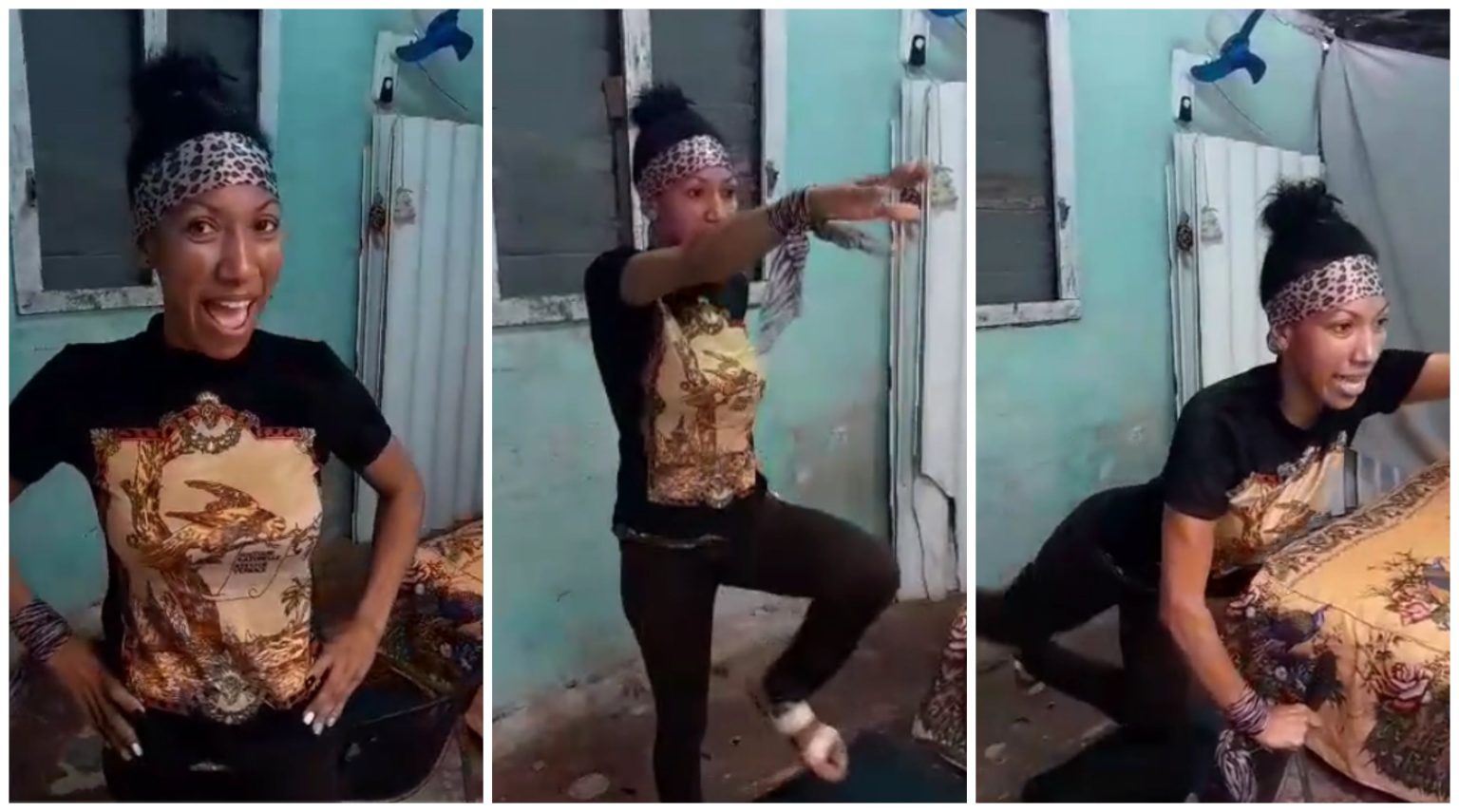 Cubana se vuelve viral al demostrar que con solo una silla y mucha creatividad es posible ...