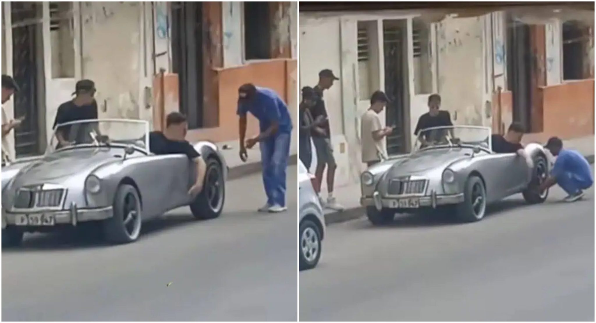 Sandro Castro sale a presumir de su descapotable y termina con el carro ...